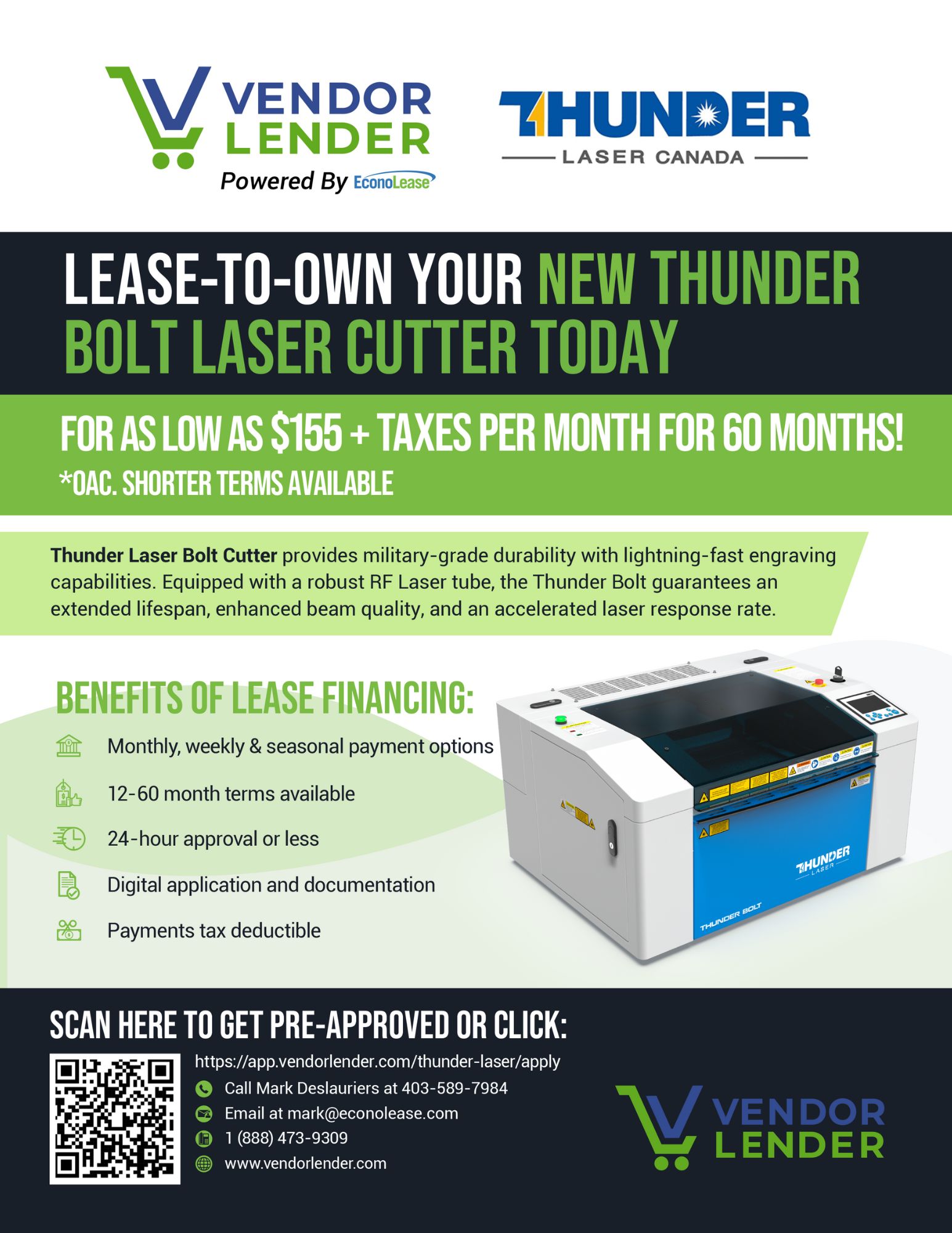 Financing | Thunder Laser Canada